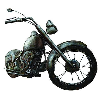 Motorcycle Relief Painted on metal - Overstock - 14338719