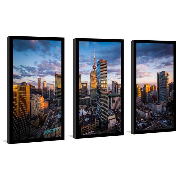 Buildings at Sunset in Downtown Toronto, Ontario' Framed Plexiglass ...