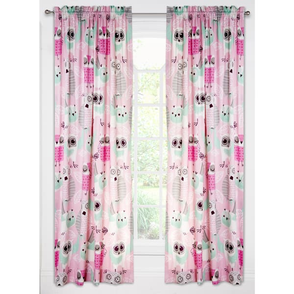 Crayola Night Owl Microfiber Single Rod Pocket Curtain Panel - Bed Bath ...