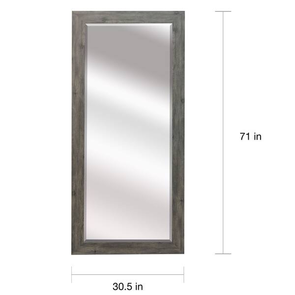 US Made Grey Beveled Full Body Mirror - Bed Bath & Beyond - 14356011