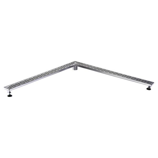 Dawn® Rio Orinoco River Series - Corner Shower Drain L Shape 36" x 36 ...