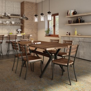 Carbon Loft Montgolfier Birch Wood Metal Chairs and Table Dining Set ...