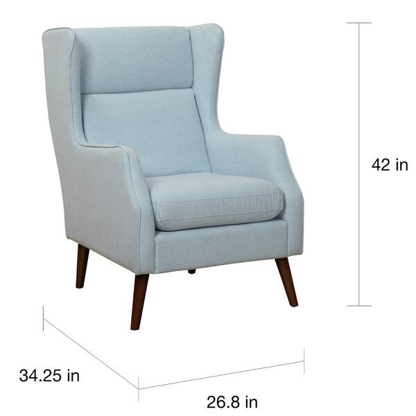 Simple Living Alana Mid Century Light Blue Wing Chair (As Is Item ...