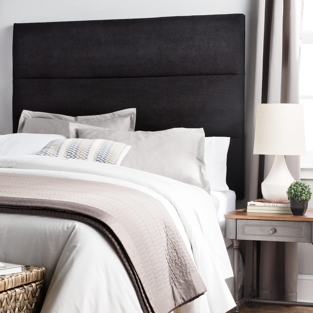 Humble + Haute Hereford Black Suede Upholstered Headboard - Overstock ...