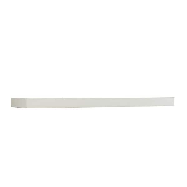 InPlace 47-inch White Floating Wall Shelf - On Sale - Bed Bath & Beyond ...