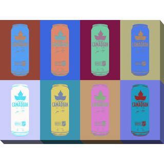 PPI Studio 'Molson Canadian Cans Popart 2' Giclee Stretched Canvas Wall ...