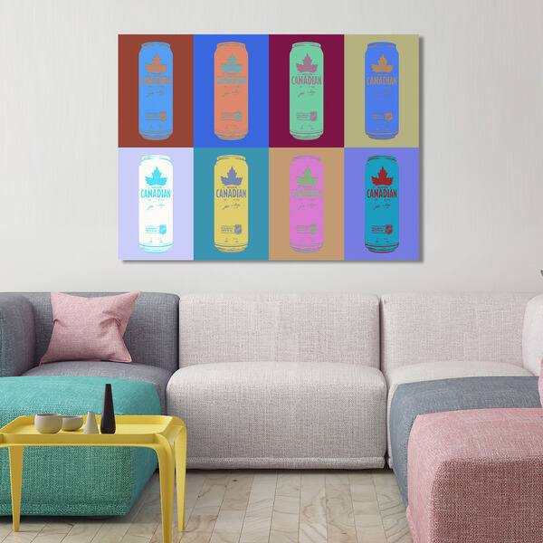 PPI Studio 'Molson Canadian Cans Popart 2' Giclee Stretched Canvas Wall ...