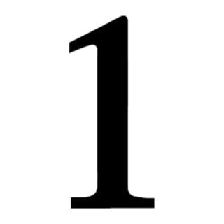 Black Number 1 Address Plaque - Bed Bath & Beyond - 14405678