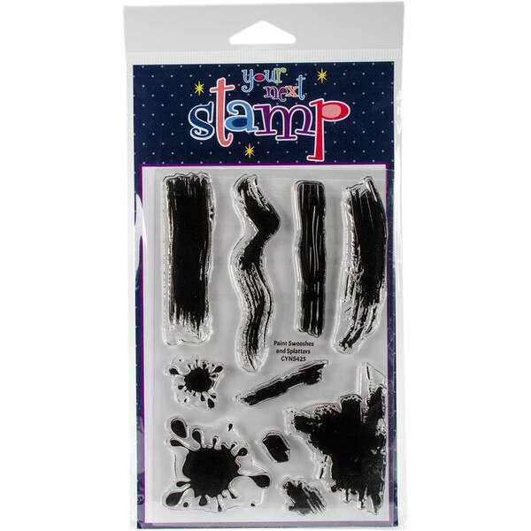 Your Next Stamp Clear Stamps 4X6-Paint Swooshes & Splatters - Bed Bath ...