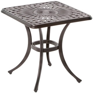 Florentine Cast Aluminum 21-inch Square Side Table - Bed Bath & Beyond ...