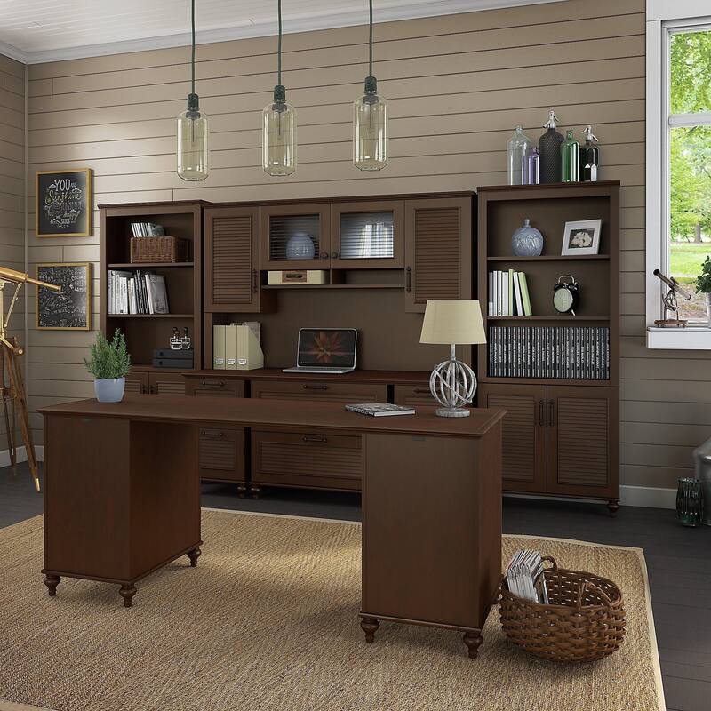 Volcano Dusk Double Ped Desk Suite by Bush Furniture - Overstock - 14434969