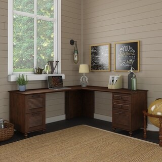 Volcano Dusk L Desk with Drawers by Bush Furniture - Bed Bath & Beyond ...