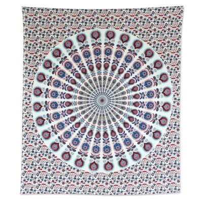Handmade Cotton Wall Hanging, 'Mandala Bouquet' (India) - Overstock ...