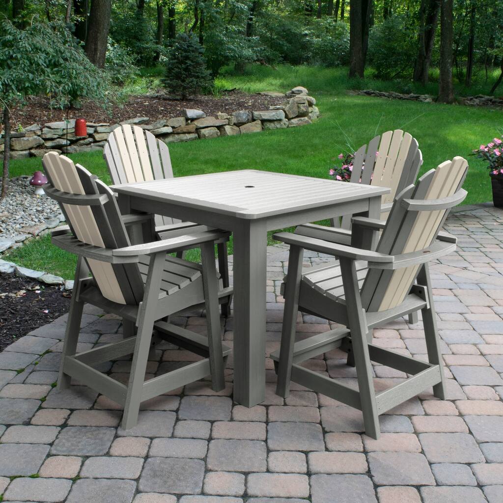 Hamilton Two-Tone 5pc Square Counter Height Dining Set - Overstock ...