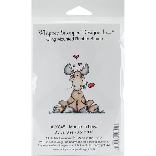 Whipper Snapper Cling Stamp 4X6-Moose In Love - Bed Bath & Beyond ...