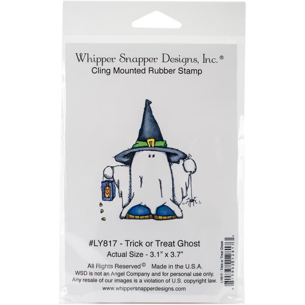 Whipper Snapper Cling Stamp 4X6-Trick Or Treat Ghost - Bed Bath ...