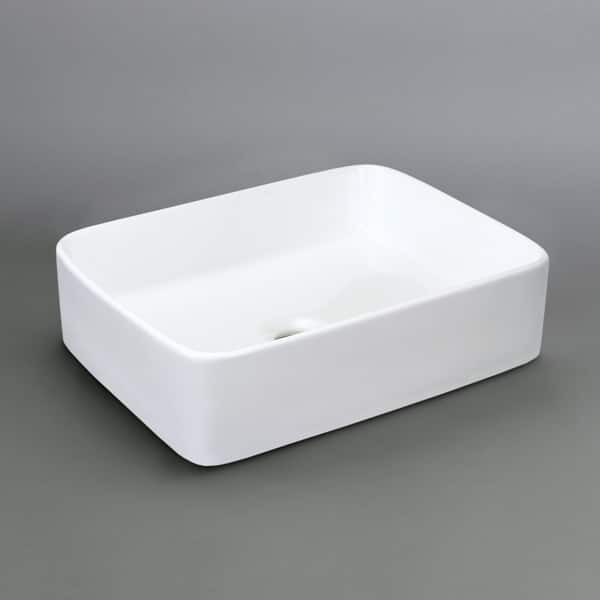 Ronbow Merit White Ceramic 18-inch Bathroom Vessel Sink - Bed Bath ...