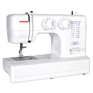 Janome Easy-to-Use Sewing Machine with Top Drop-In Bobbin System - Bed ...