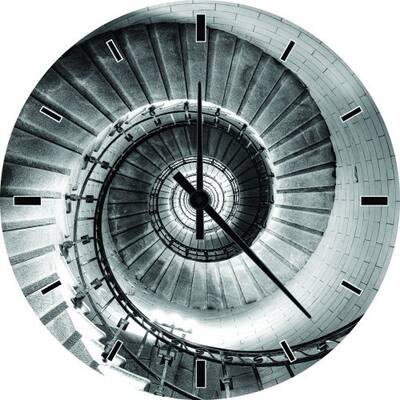 Twisting Climb Glass Clock - Overstock - 14458017