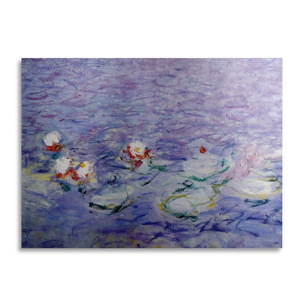 Claude Monet 'Water Lilies II 1840-1926' Floating Brushed Aluminum Art ...