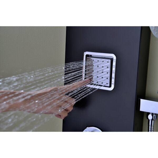 ANZZI Ronin Black 52-inch 2-Jetted Full Body Shower Panel with Heavy ...