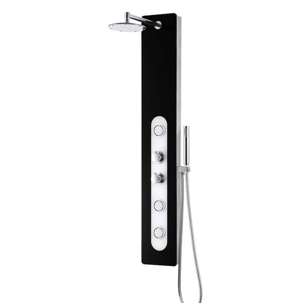 ANZZI Lande 56 in. Full Body Shower Panel with Heavy Rain Shower in ...