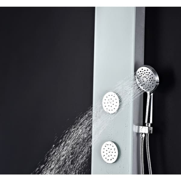 ANZZI Mare 60 in. Full Body Shower Panel with Heavy Rain Shower in ...