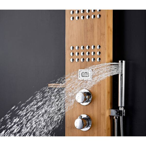 ANZZI Crane 60 in. Full Body Shower Panel with Heavy Rain Shower in ...