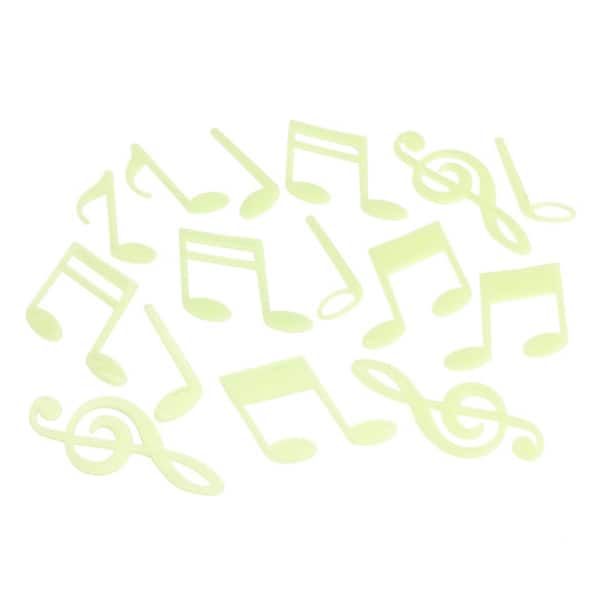 3D Glow in the Dark Wall Stickers Musical Notes Stars Moon Stickers ...