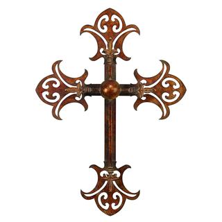 Rustic Elegance Copper-finish Iron Wall Cross - Bed Bath & Beyond ...