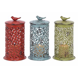 The Curated Nomad Goodman Iron Punched Filigree Design Cylinder Candle ...