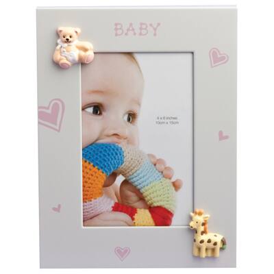 Baby Girl Silver Aluminum 4" x 6" Picture Frame - Overstock - 14522851