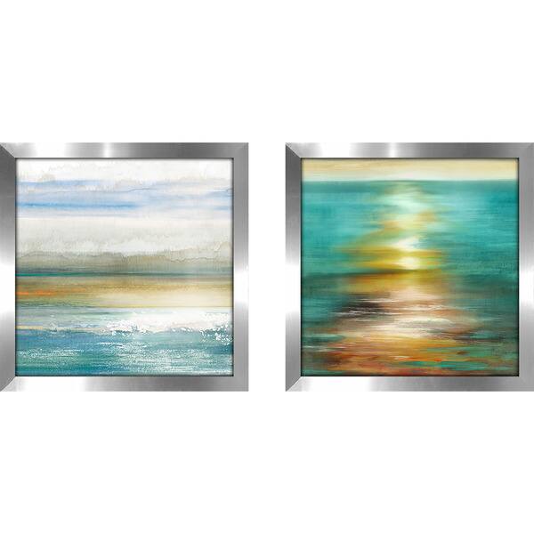 Art Sets of 2 Twin Set Matching "Dawning I" Framed Acrylic Wall Decor ...