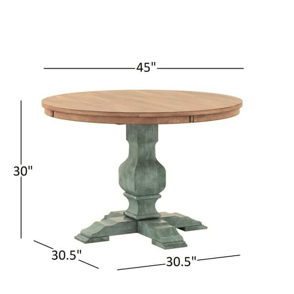Eleanor Sage Green Round Solid Wood Top Ladder Back 5-piece Dining Set ...