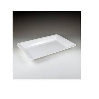 Maryland Plastics 'Sovereign' White Plastic Rectangular Tray ...