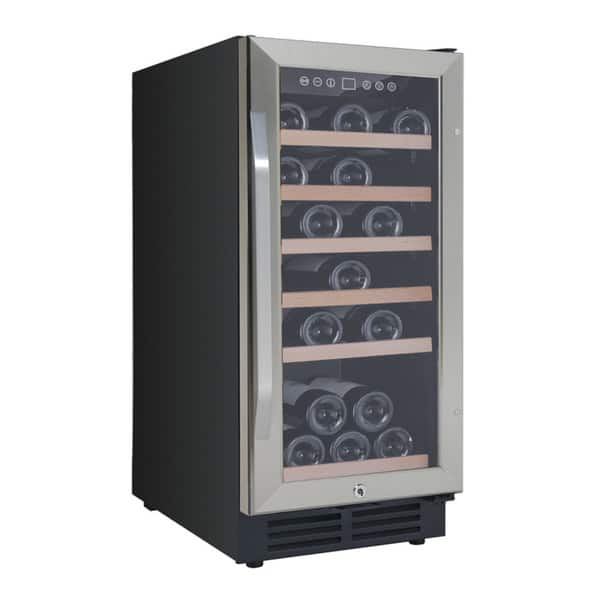 Avanti Wine Cooler with Wood Accent Shelving, 30 Bottle Capacity, in ...