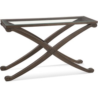 Wellington II Grey Rectangular Contemporary Weathered Console Table ...