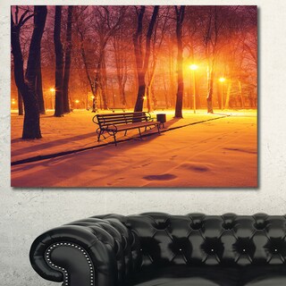 Design Canvas Art Print "Benches Covered in Winter Snow" Large ...