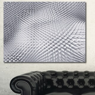 Designart "Small 3D White Prickly Design'Large Abstract Wall Art - Bed ...