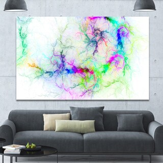 Designart "Stormy Sky Fierce Lightning" Extra Large Abstract Art on ...