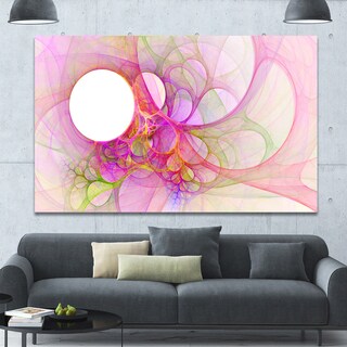 Designart "Light Pink Angel Wings on White" Abstract Wall Art Canvas ...