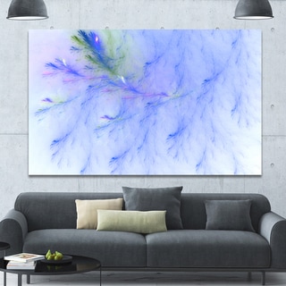Designart "Light Blue Veins of Marble" Abstract Wall Art Canvas - Bed ...
