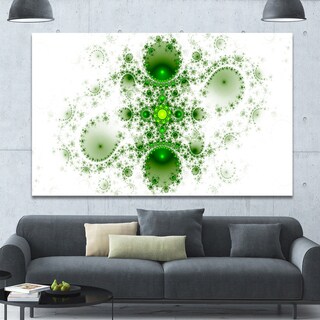 Designart "Cabalistic Nature Green Fractal Art" Abstract Wall Art ...