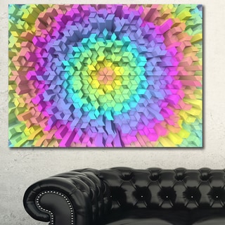 Designart "View of Colorful Geometric Shapes" Extra Large Abstract ...