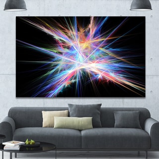 Designart "Light Blue Spectrum of Light" Extra Large Abstract Canvas ...