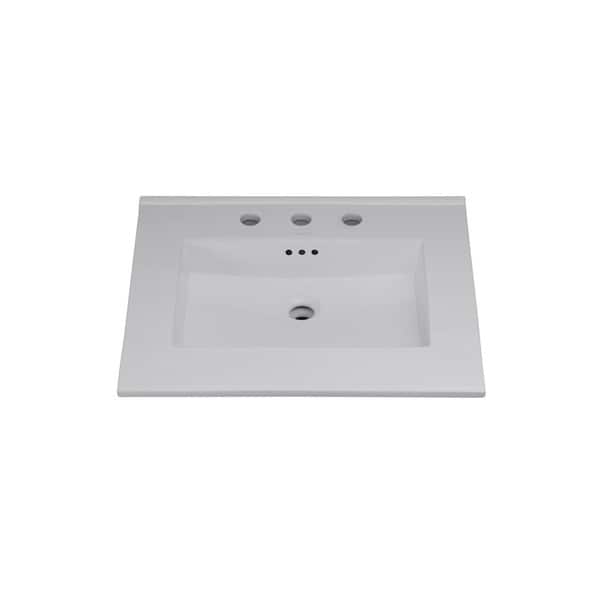 Ronbow Larisa 24-inch Self-Rimming Ceramic Bathroom Vessel Sink - Bed ...