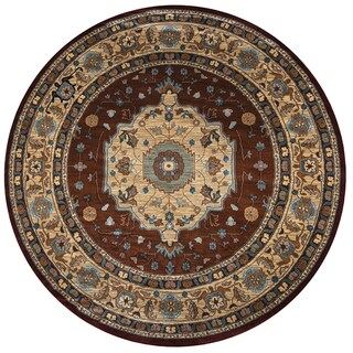 Rizzy Home Bellevue Multicolored Polypropylene Round Area Rug (7'10 ...