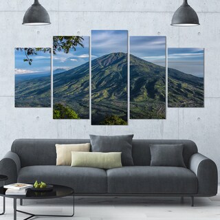 Designart "Merbabu Volcano in Java" Landscape Wall Artwork - 60x32 5 ...