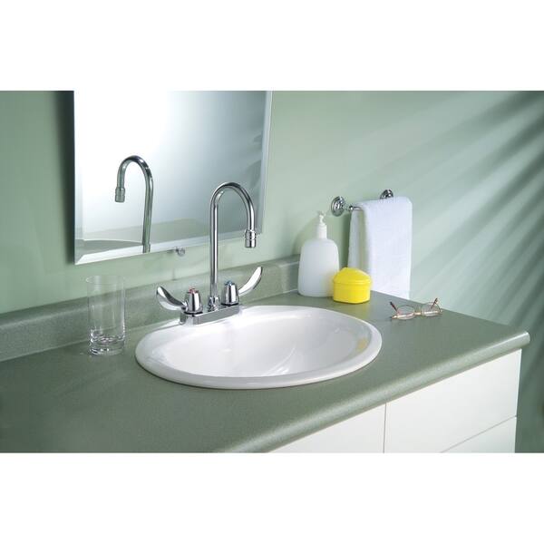 Delta 27T Series Two Handle 4" Deck Mount Faucet 27C4842 Chrome - Bed ...