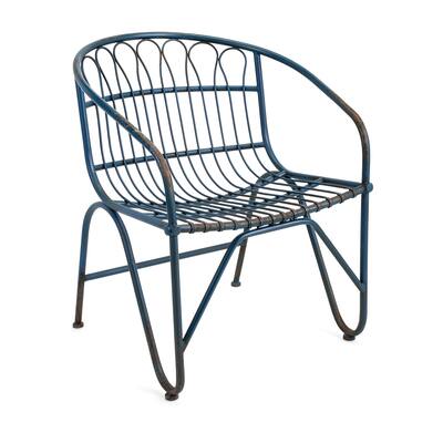 Layton Metal Blue Arm Chair - Overstock - 14637021